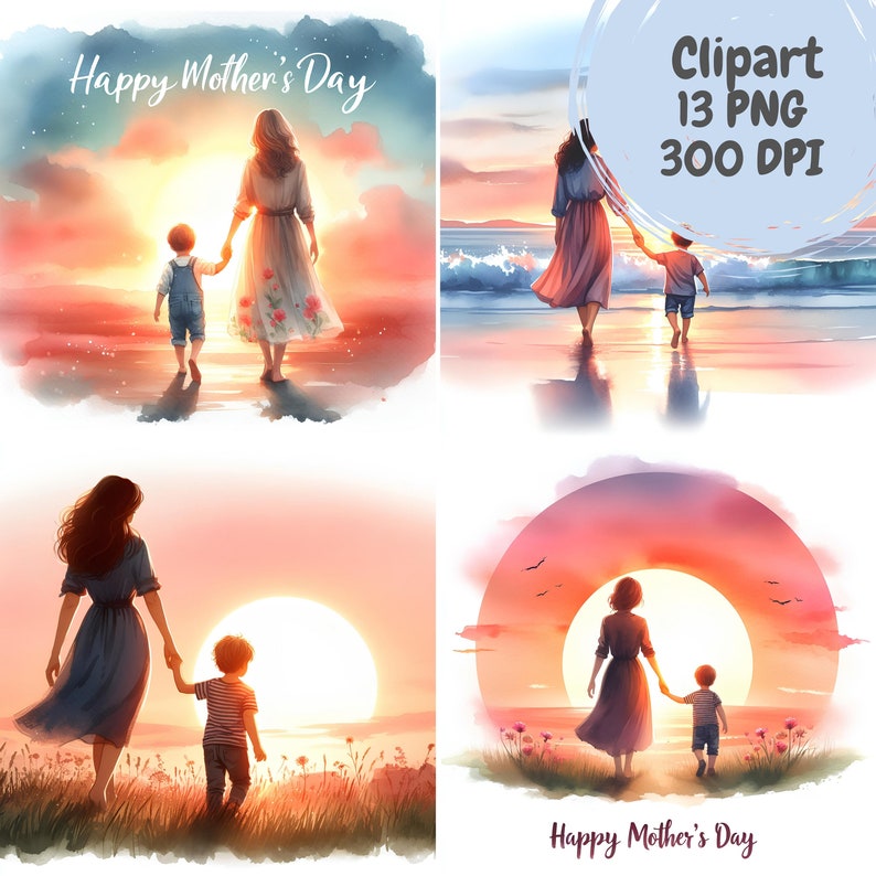Happy Mother's Day Clipart,digital Download, Card Making, Mother's Day ...