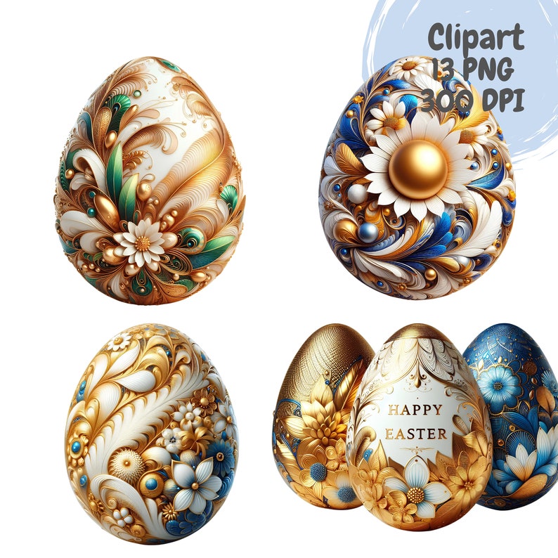Easter Eggs Clipart Bundle, Easter Bunny Graphics ,easter Eggs Png ...
