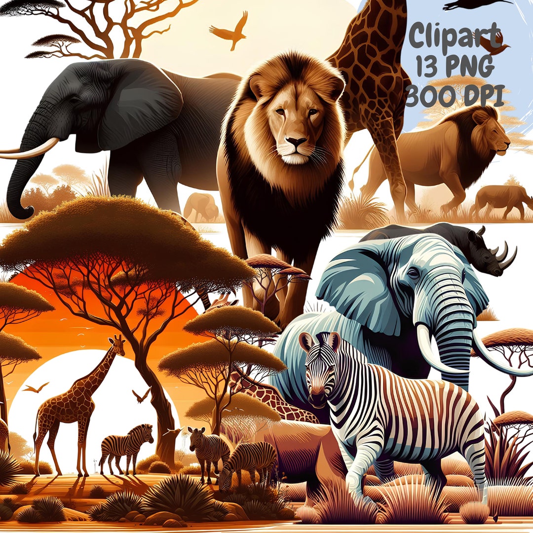 Safari Animals Clipart,cute Safari Animals Clipart PNG Clipart ...