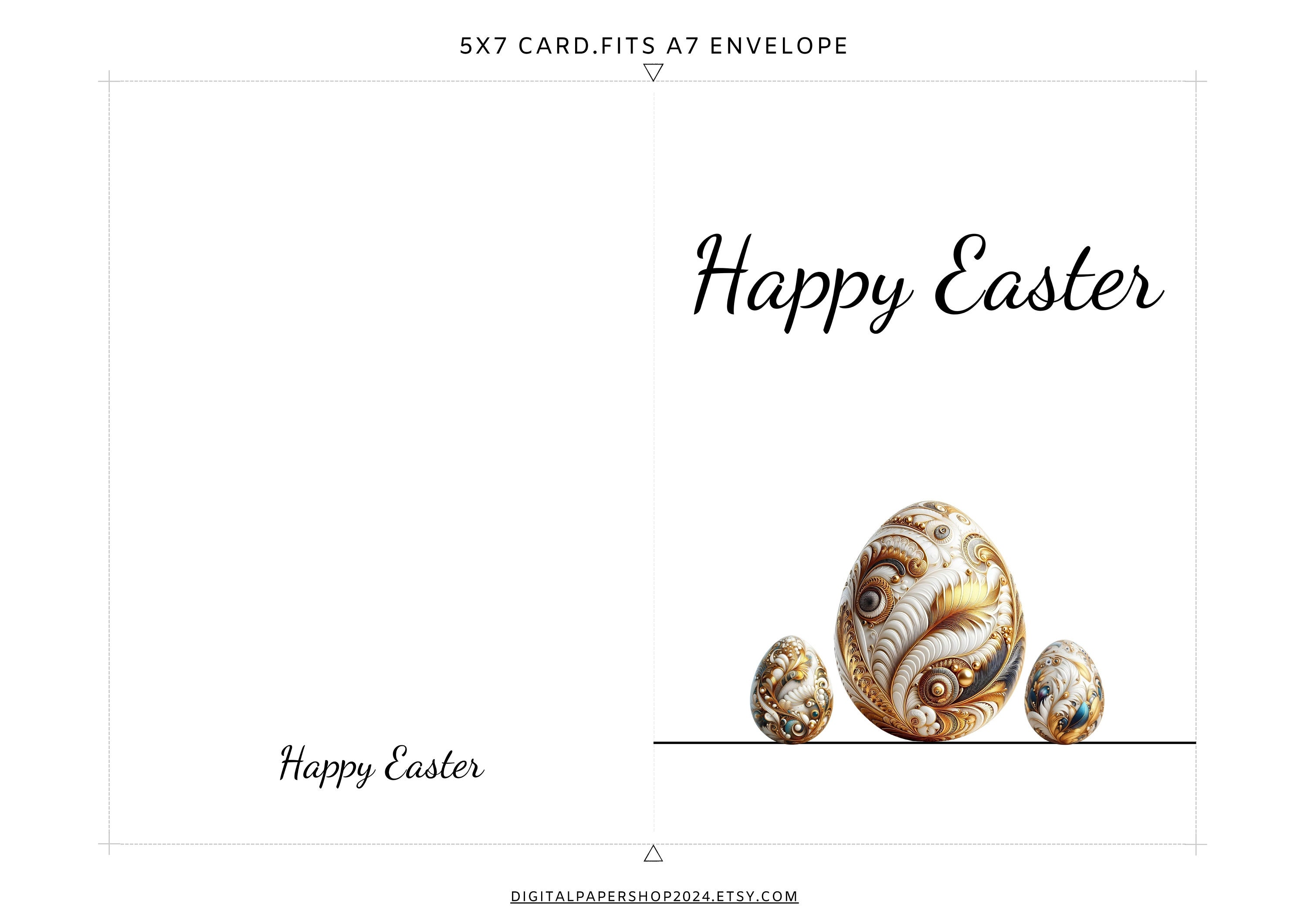 Printable Happy Easter Card,instant Download PDF / Anniversary Card ...