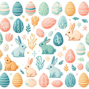 Set of 13 Easter Seamless Pattern Paper Pack,printable Scrapbook Paper ...