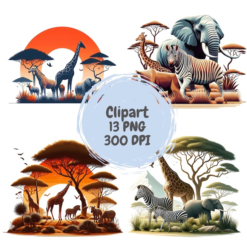 Safari Animals Clipart,cute Safari Animals Clipart PNG Clipart ...