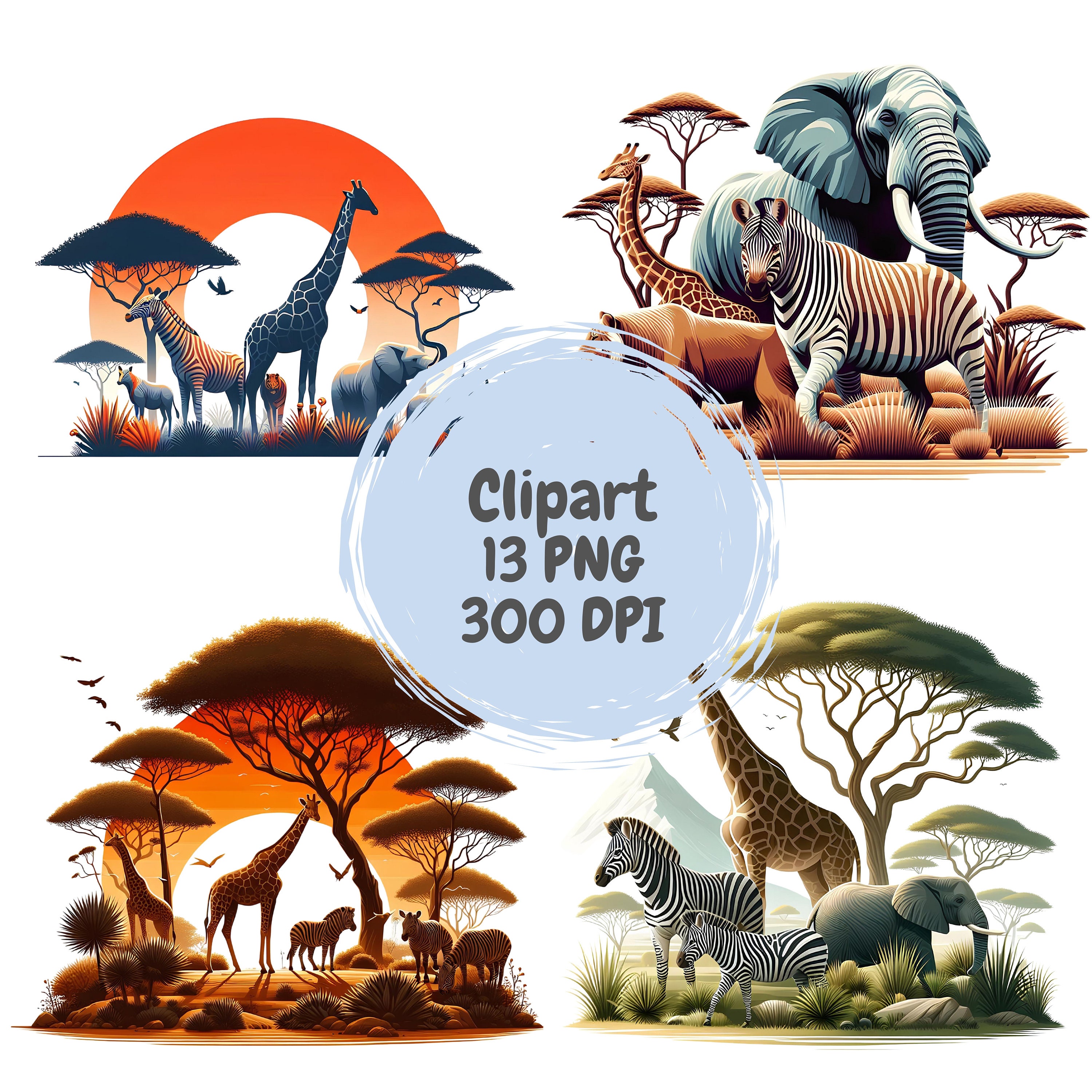 Safari Animals Clipart,cute Safari Animals Clipart PNG Clipart ...