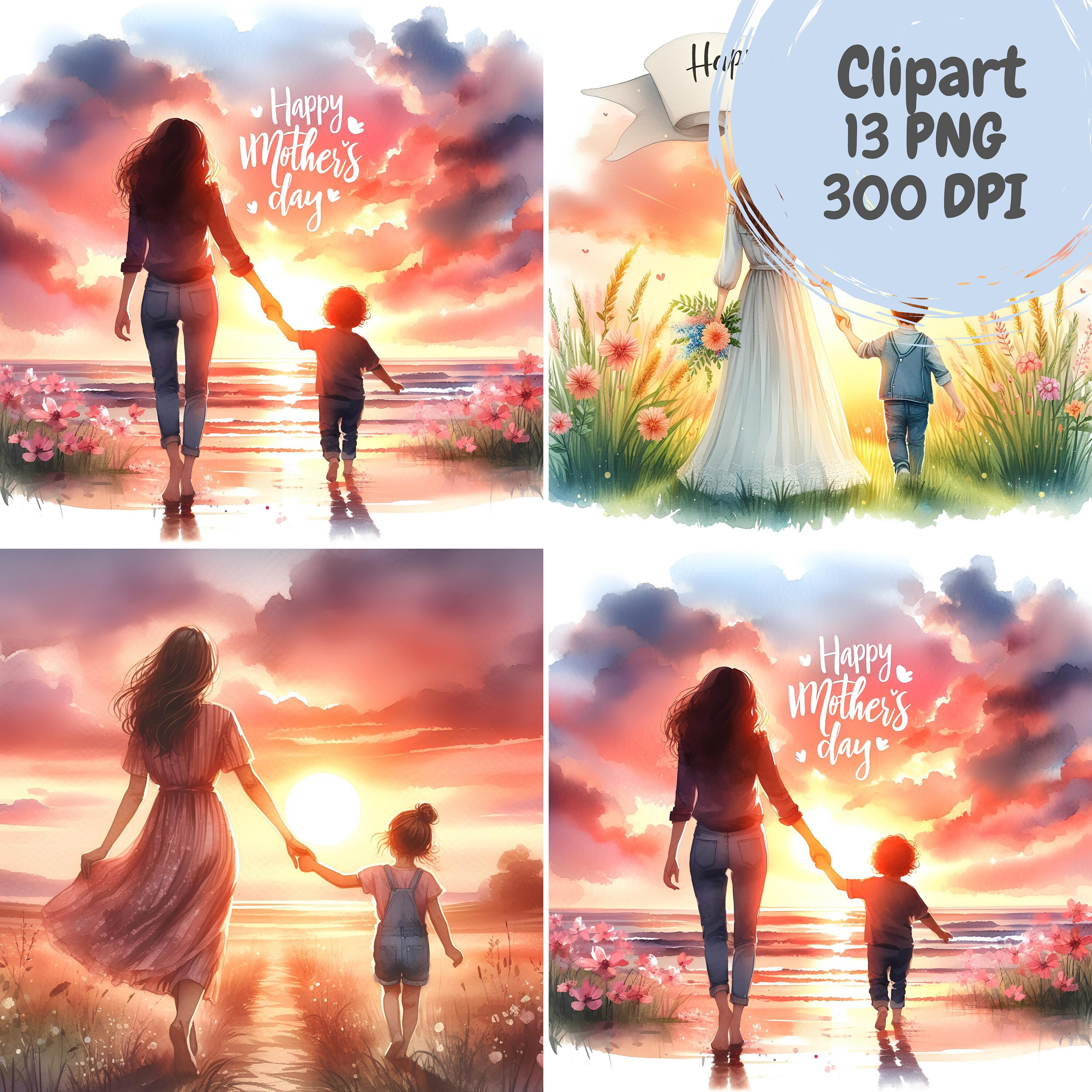 Happy Mother's Day Clipart,digital Download, Card Making, Mother's Day ...