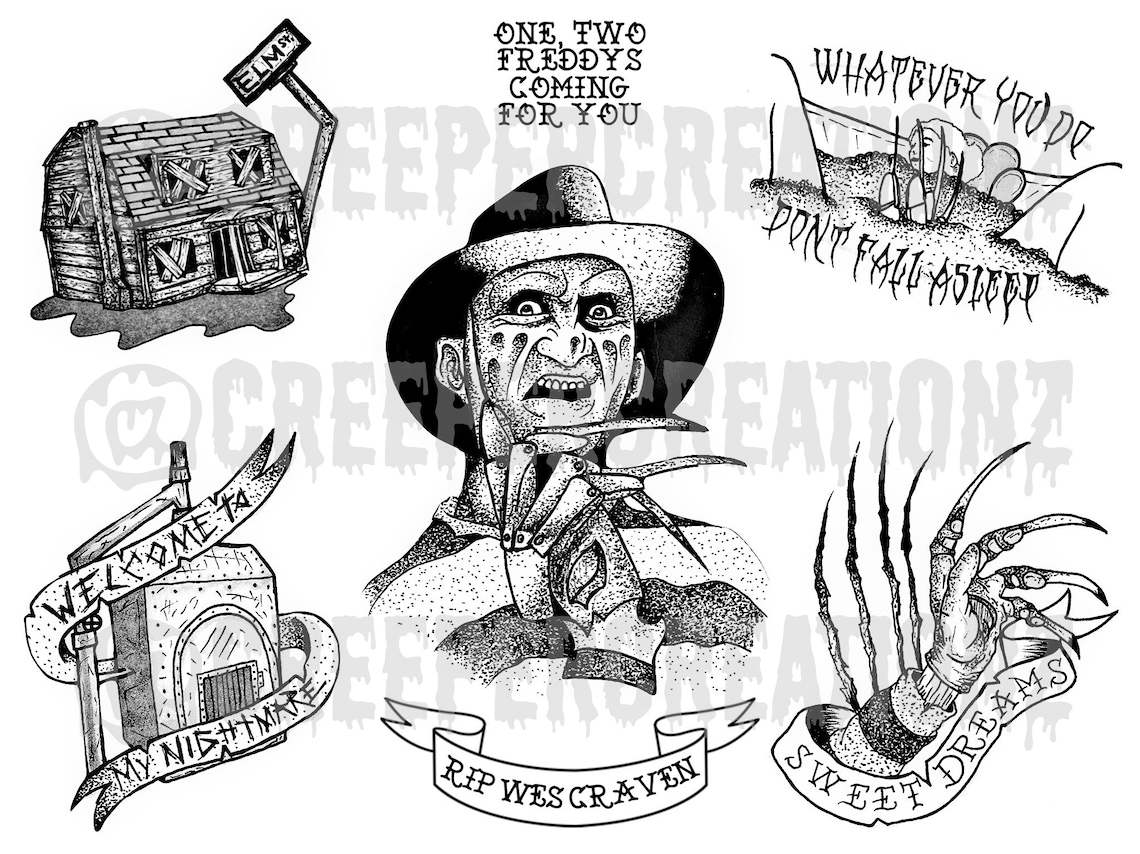 A Nightmare on Elm Street Tribute Flash Sheet - Etsy