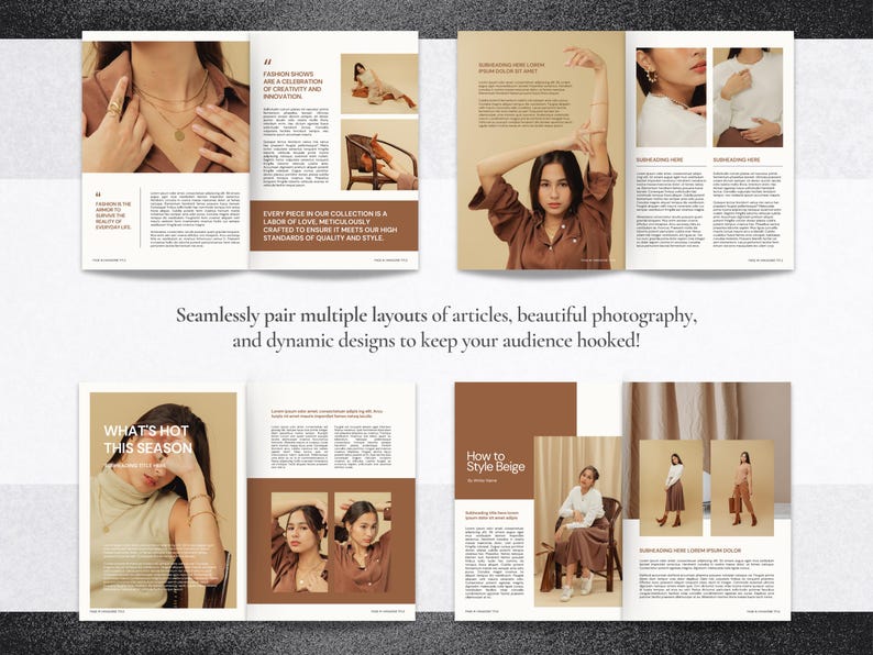 Magazine Template Canva | Digital Magazine Template PDF | Editorial ...