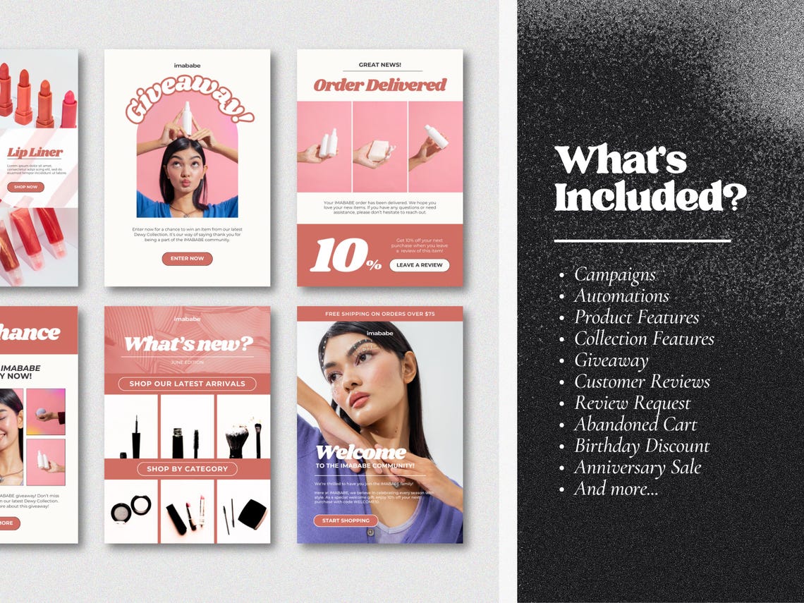 Beauty Marketing Emails Template | Ecommerce Email Template Canva ...
