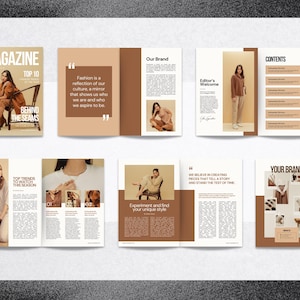 Magazine Template Canva | Digital Magazine Template PDF | Editorial ...