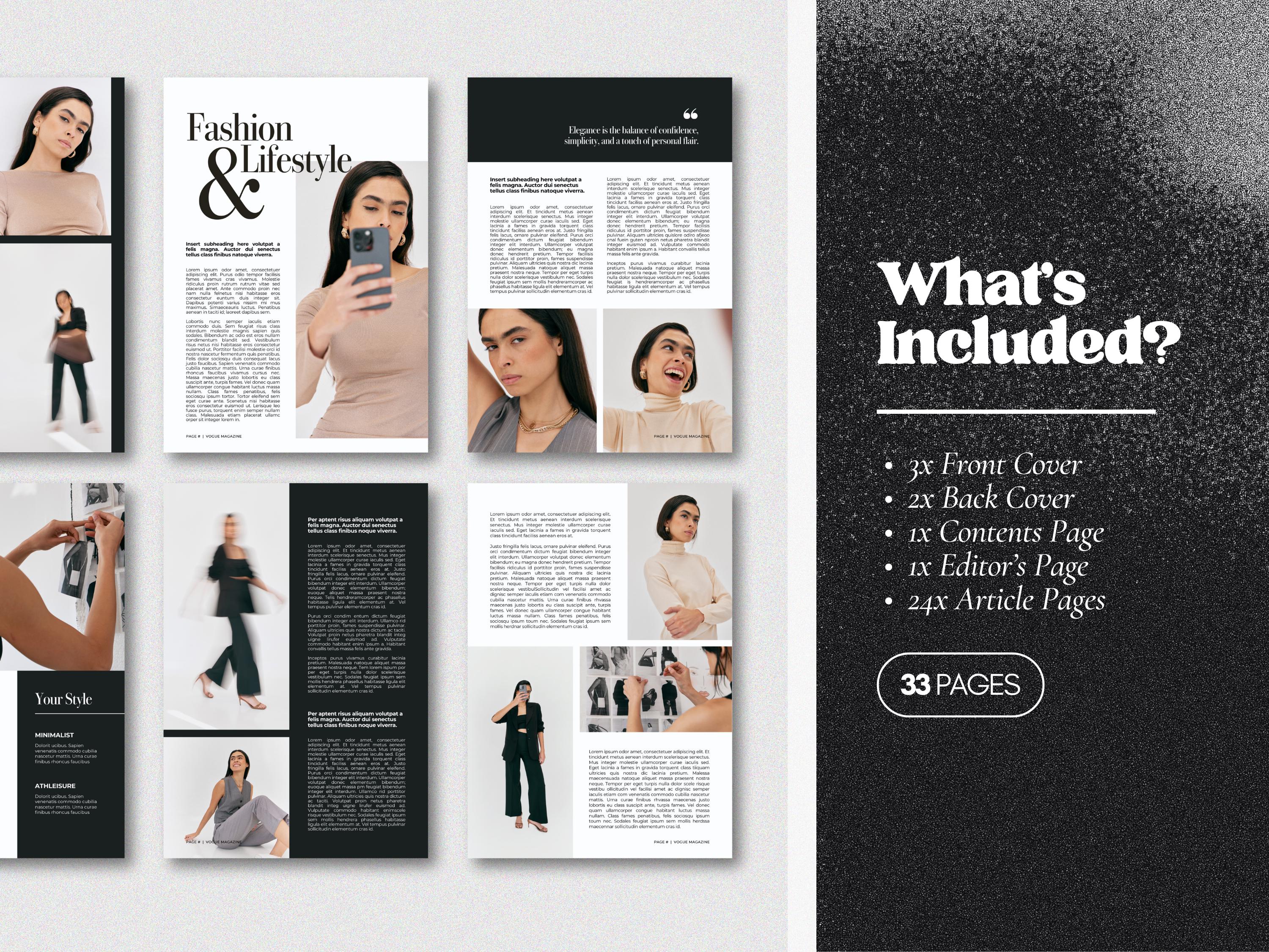 Vogue Magazine Template Canva | Customizable Magazine Cover Design ...