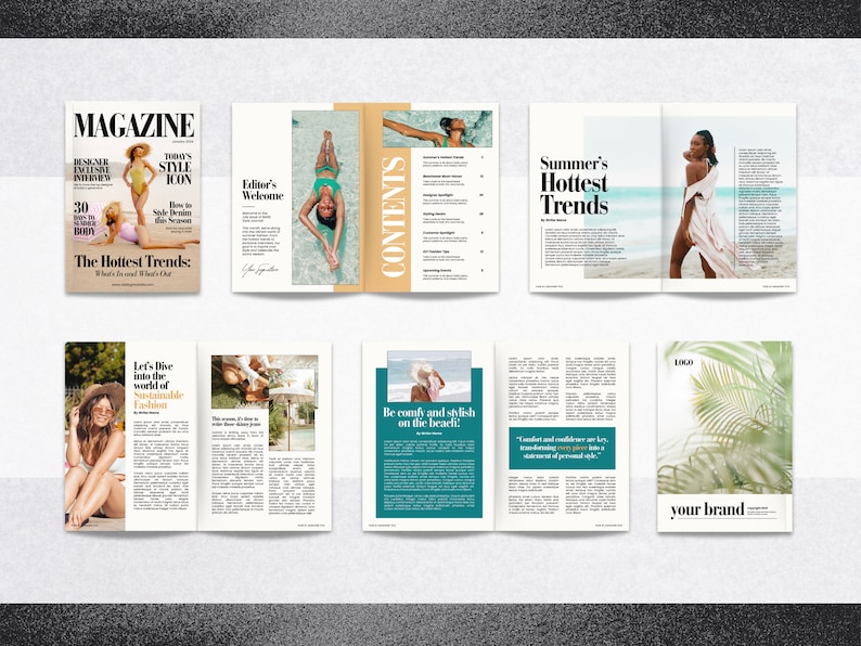 Magazine Template Canva | Small Business Ebook | Magazine Catalog ...