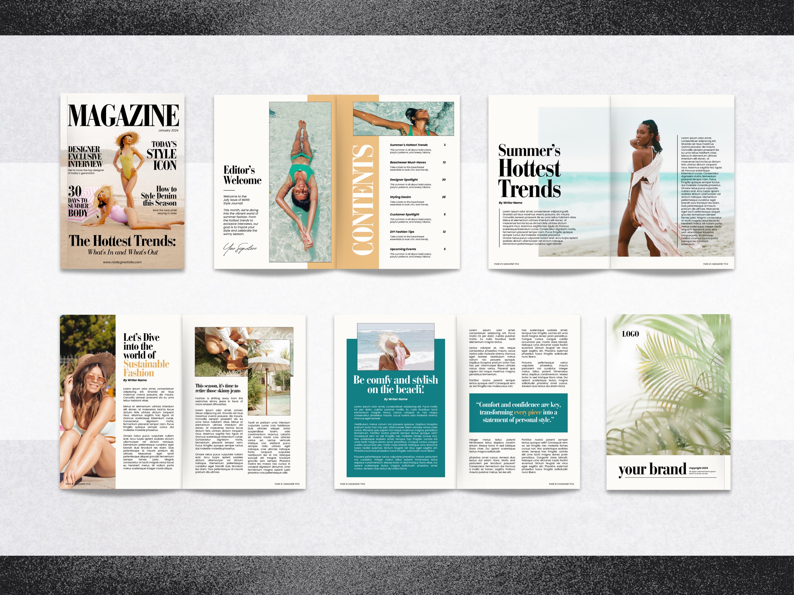 Magazine Template Canva | Small Business Ebook | Magazine Catalog ...