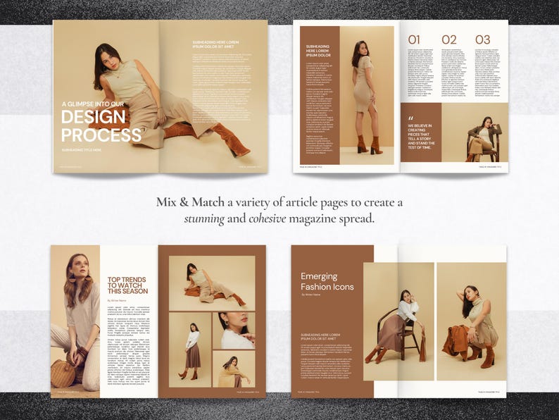 Magazine Template Canva | Digital Magazine Template PDF | Editorial ...