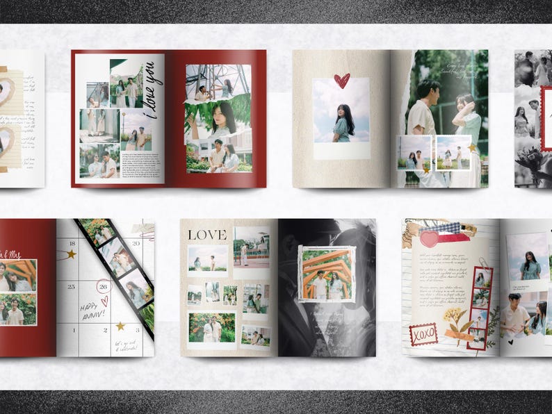 Anniversary Photobook Canva Template Personalized Photo Book Templates ...