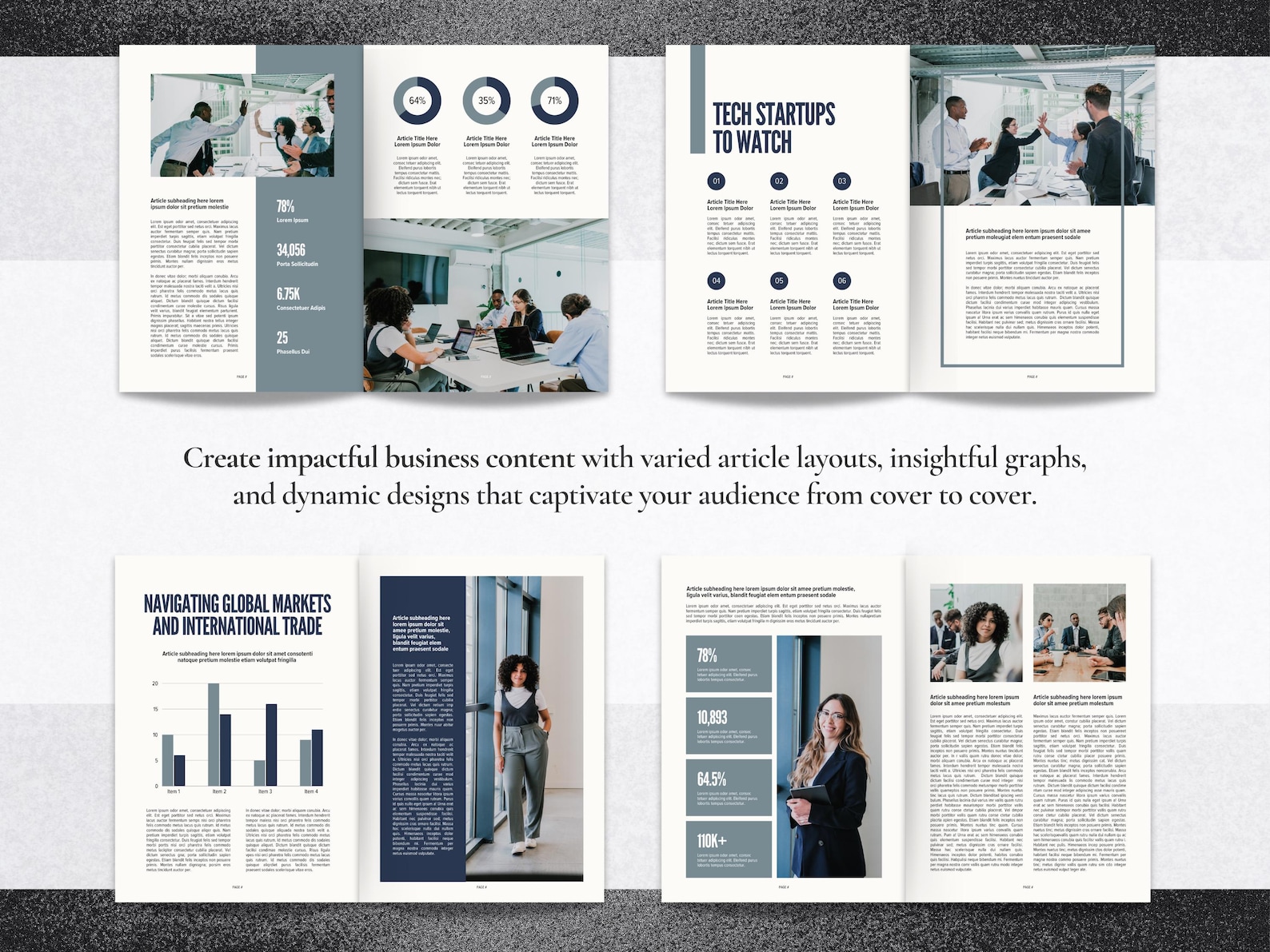Entrepreneur Magazine Template Canva: Editable Business Ebook (30 Pages ...