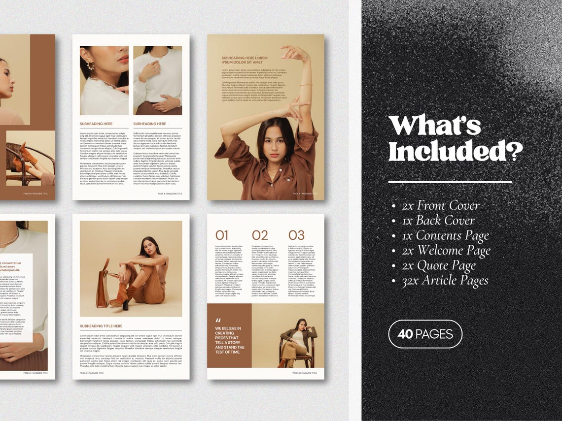 Magazine Template Canva | Digital Magazine Template PDF | Editorial ...