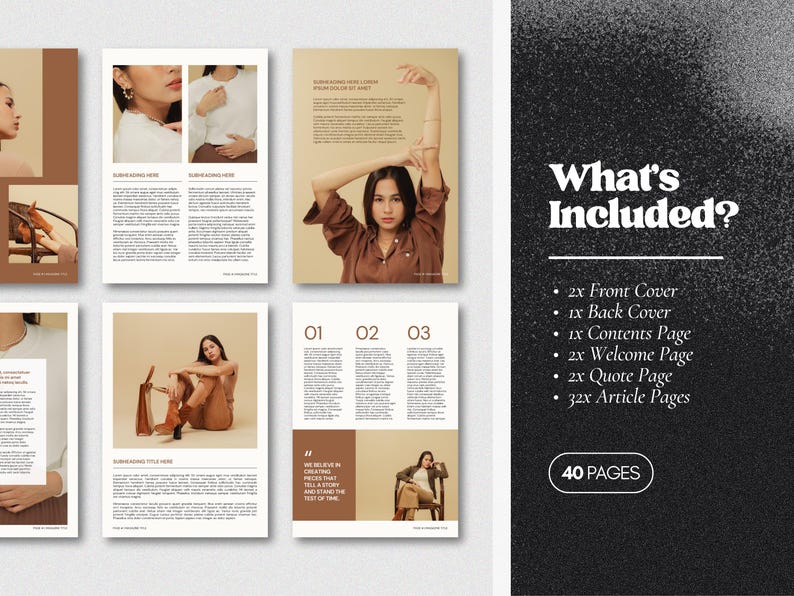 Magazine Template Canva | Digital Magazine Template PDF | Editorial ...