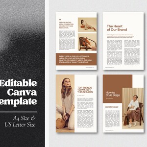 Magazine Template Canva | Digital Magazine Template PDF | Editorial ...