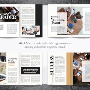 Business Magazine Template Canva | Editable Magazine for Business ...