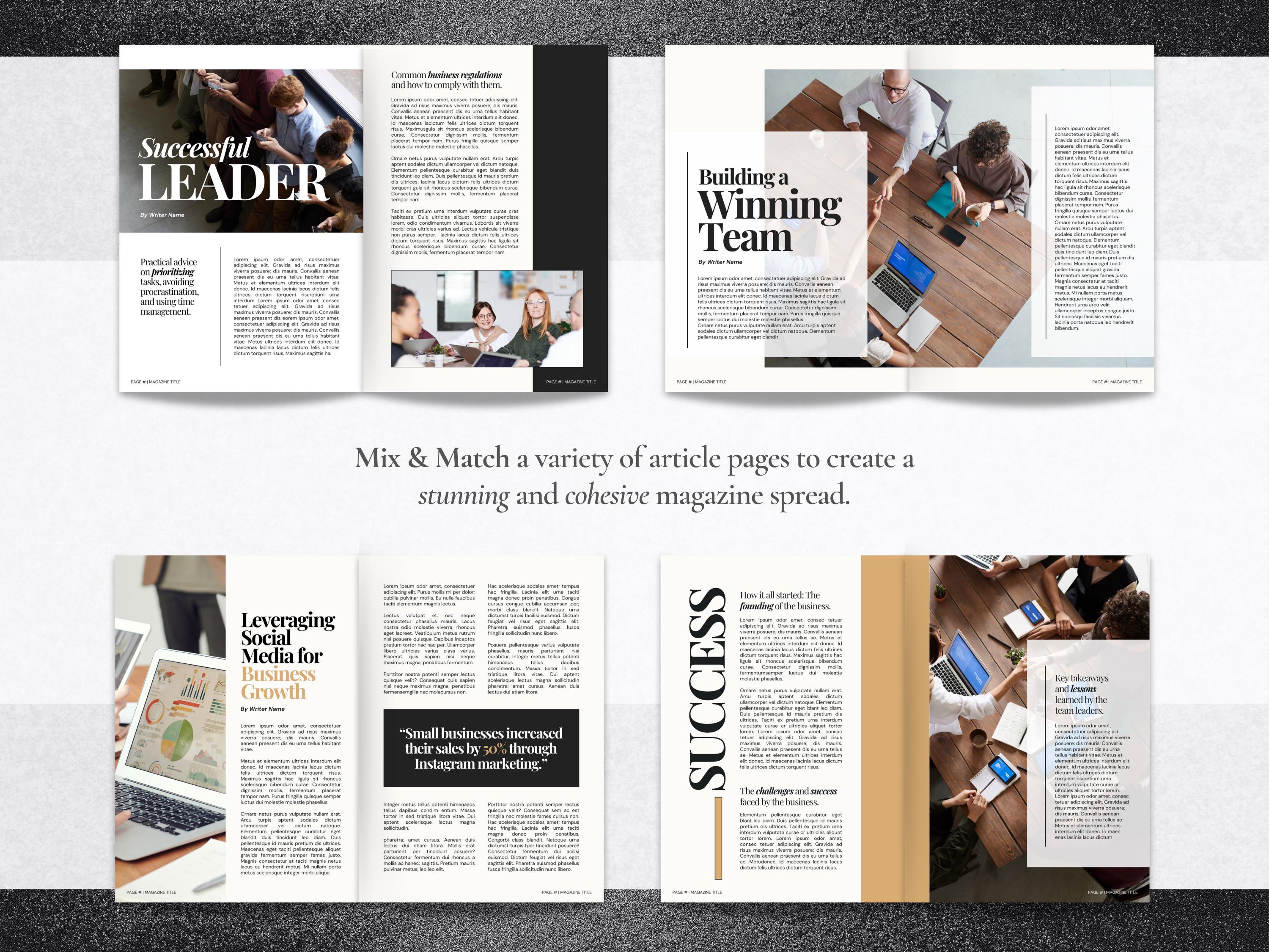 Business Magazine Template Canva | Editable Magazine for Business ...