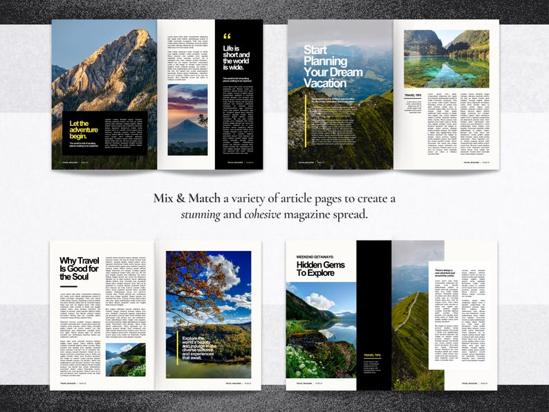 Travel Book Magazine Template Canva Editable Magazine Ebook Template ...