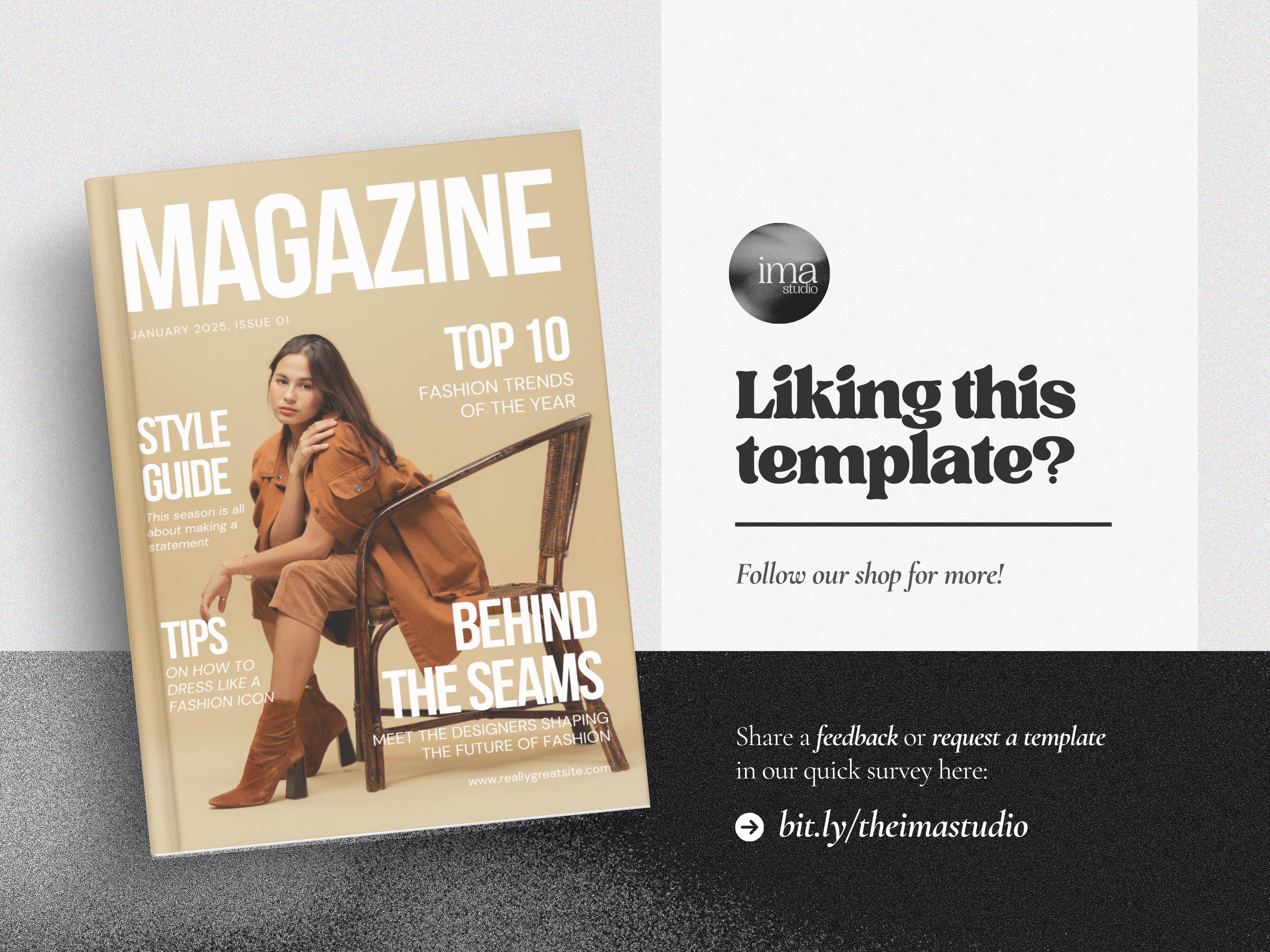 Magazine Template Canva | Digital Magazine Template PDF | Editorial ...