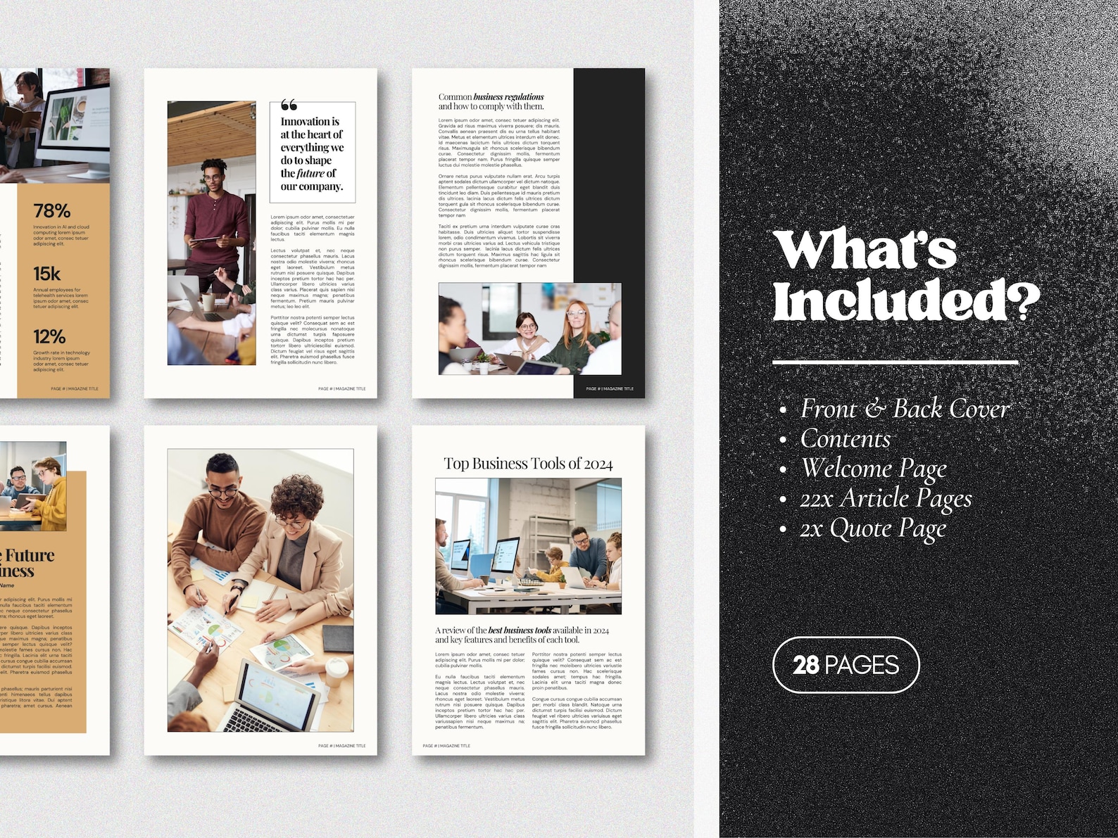 Business Magazine Template Canva | Editable Magazine for Business ...