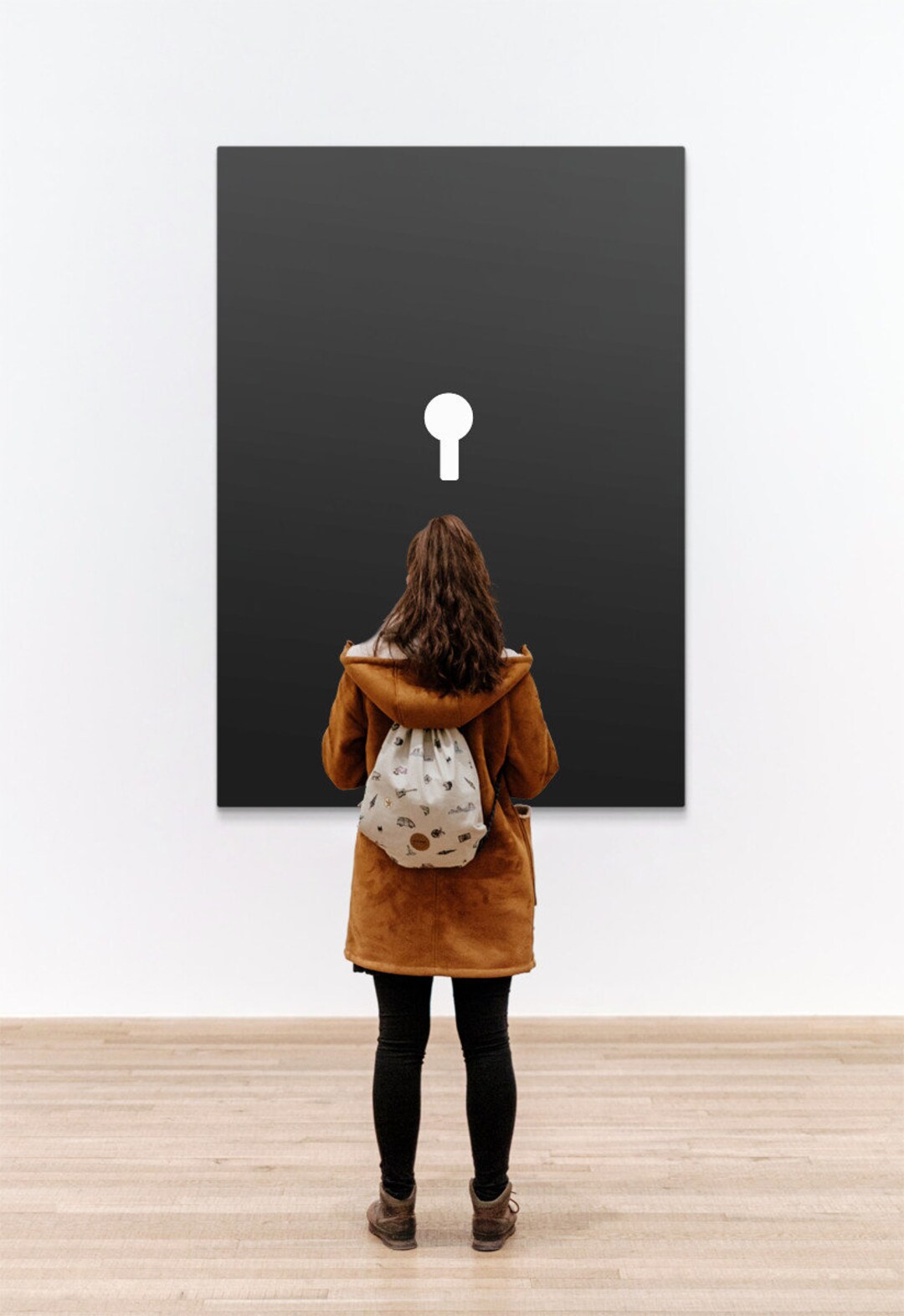 Keyhole Print, Loke Hole Print, Lock Opening Poster, Black Door Print ...