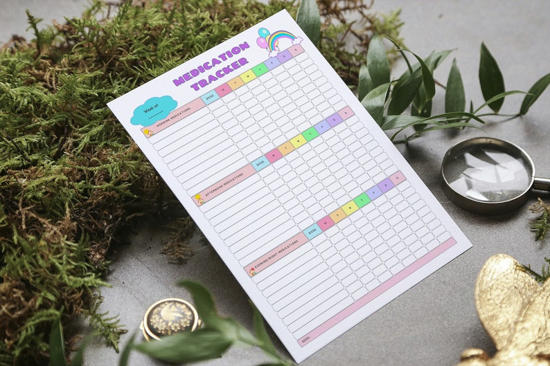 Kids Medicine Tracker, Customizable Kids Medication Sticker Chart for ...