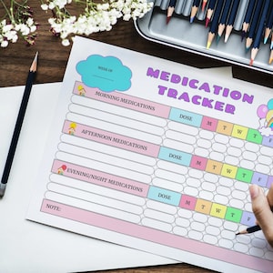 Kids Medicine Tracker, Customizable Kids Medication Sticker Chart for ...