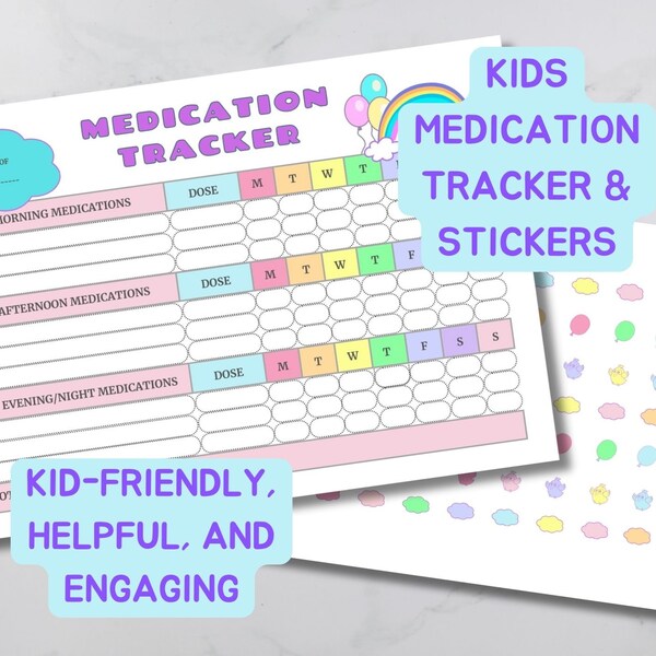 Kids Medication Chart - Etsy