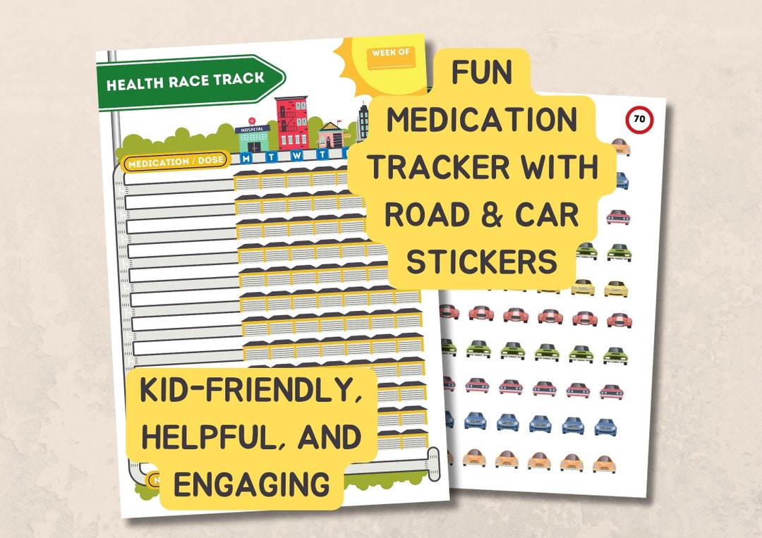 Kids Medicine Tracker, Customizable Kids Medication Sticker Chart for ...