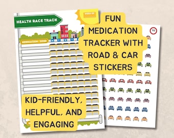Kids Medicine Tracker, Customizable Kids Medication Sticker Chart for ...