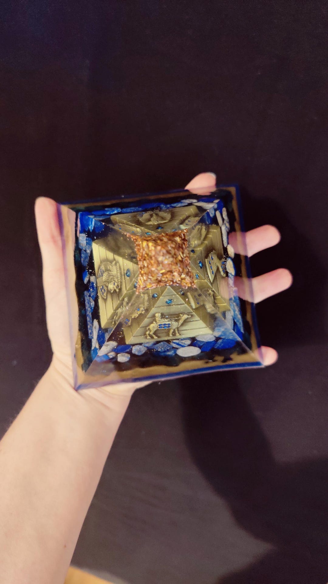 Egyptian Orgonite Resin Pyramid - Etsy