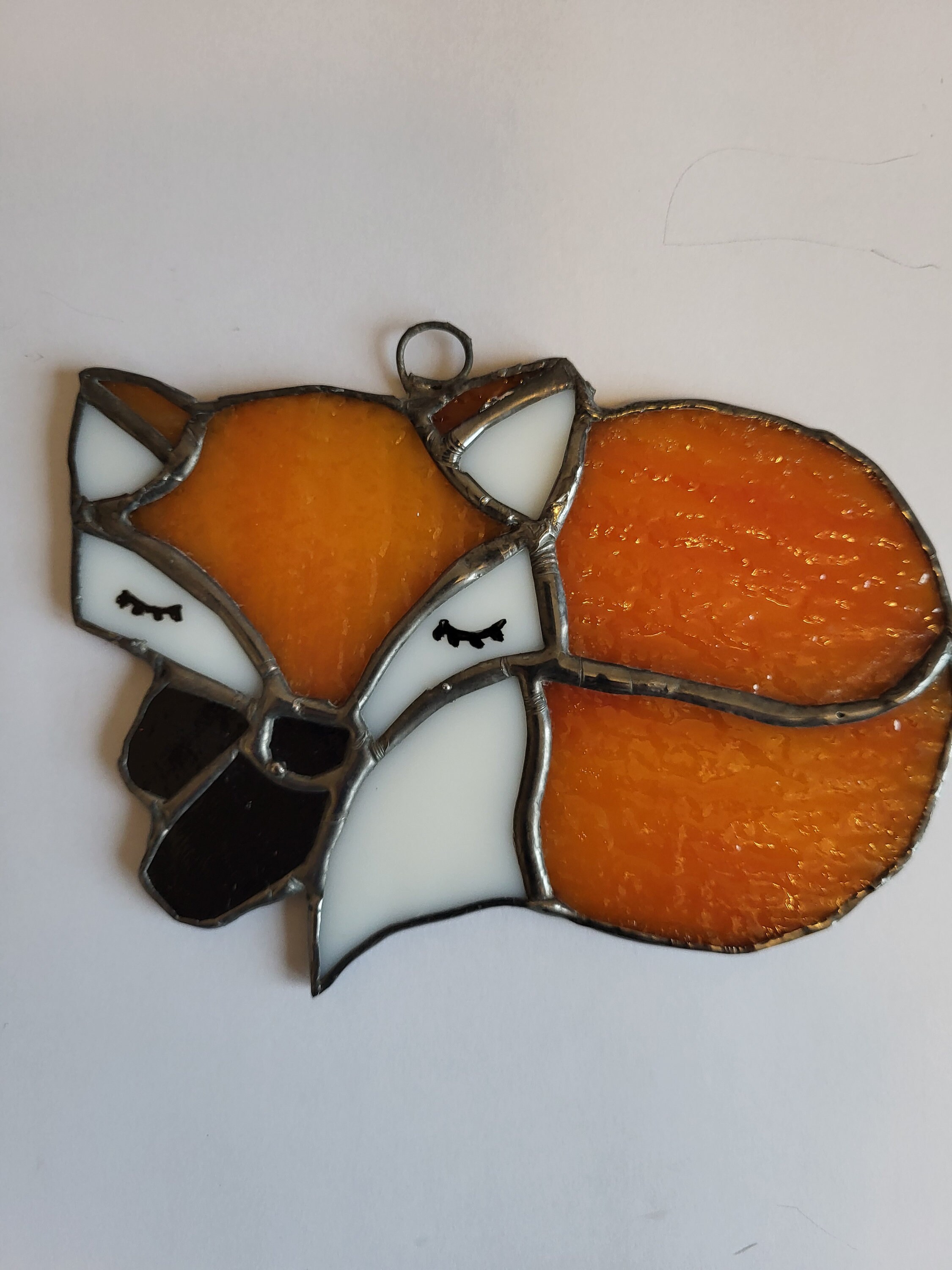 Stained Glass Fox Suncatcher - Etsy
