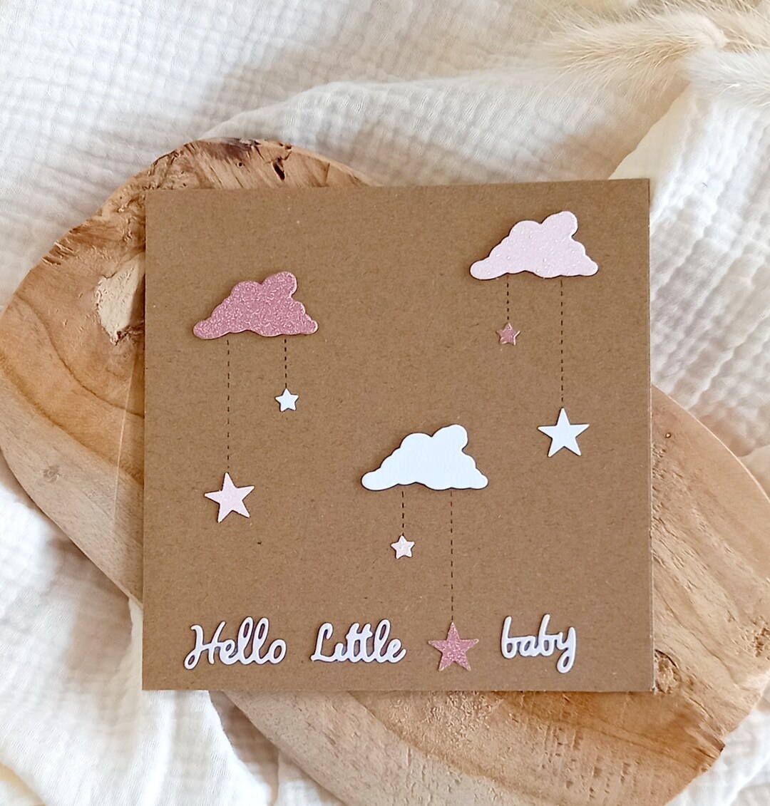 Birth Card, Girl Birth Card, Birth Congratulations Card Baby Birth Card ...