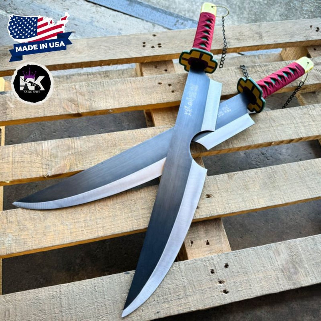 Tengen Uzui Nichirin Custom Katana Sword Kimetsu No Yaiba 2 Pieces ...