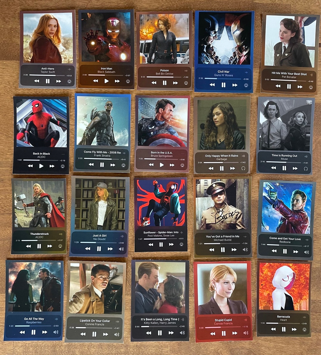 Marvel Song Stickers - Etsy