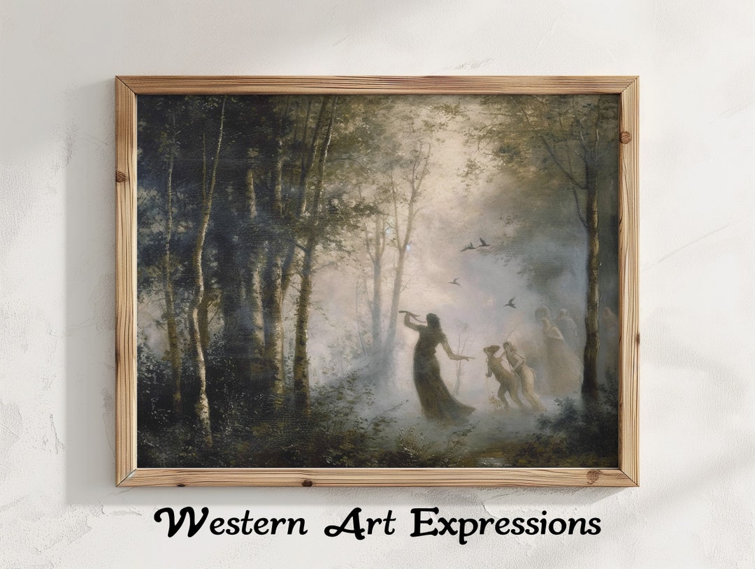 The Piper | Misty Forest Canvas Art | Enchanted Woods Wall Decor ...