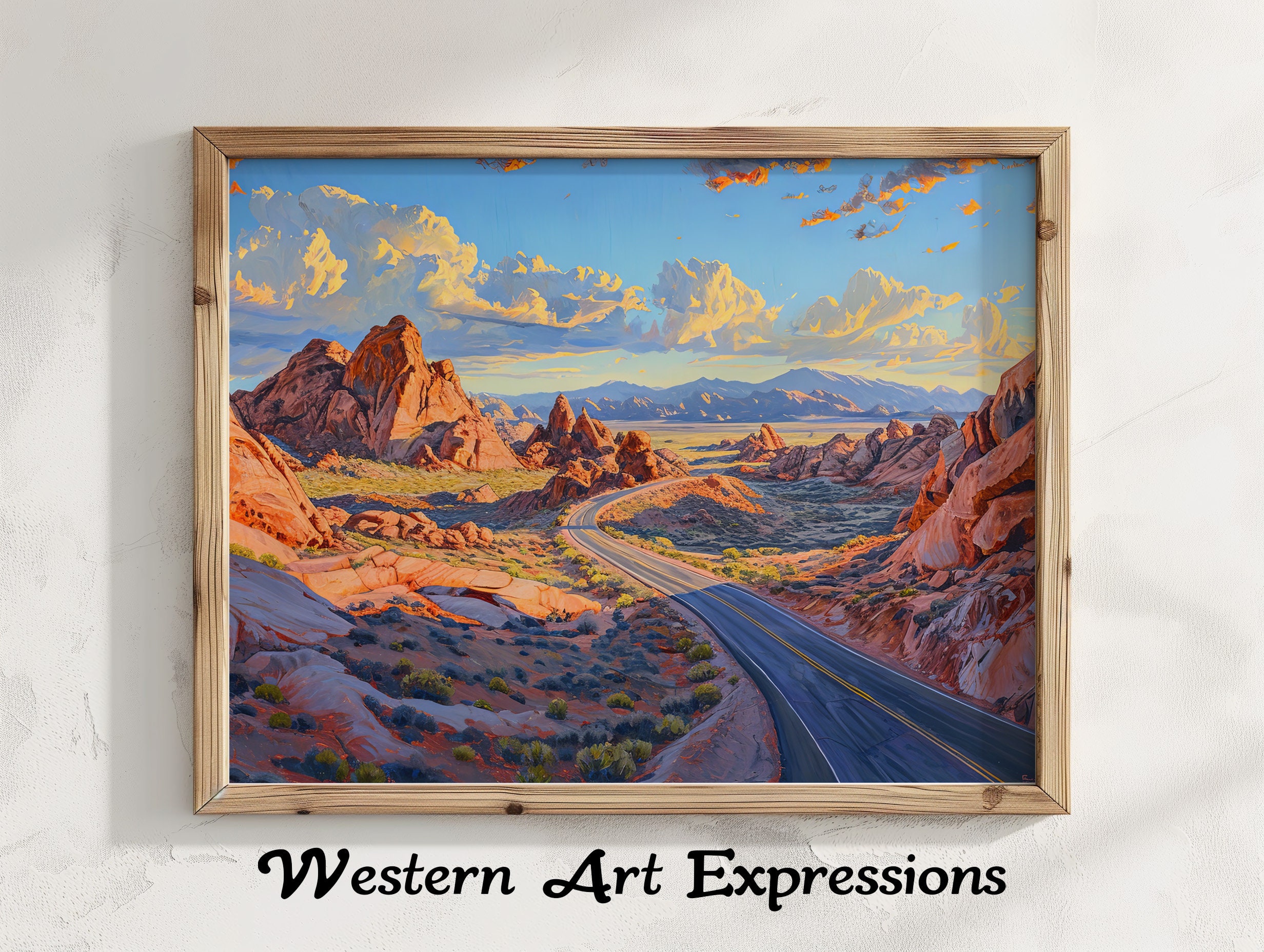 Valley of Fire State Park, Nevada | Landscape Oil Painting | Digital ...