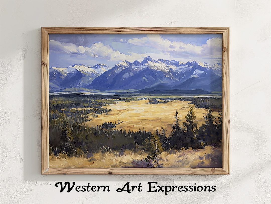 Cascade Mountains | Washington State | Oil Painting | Digital Print ...