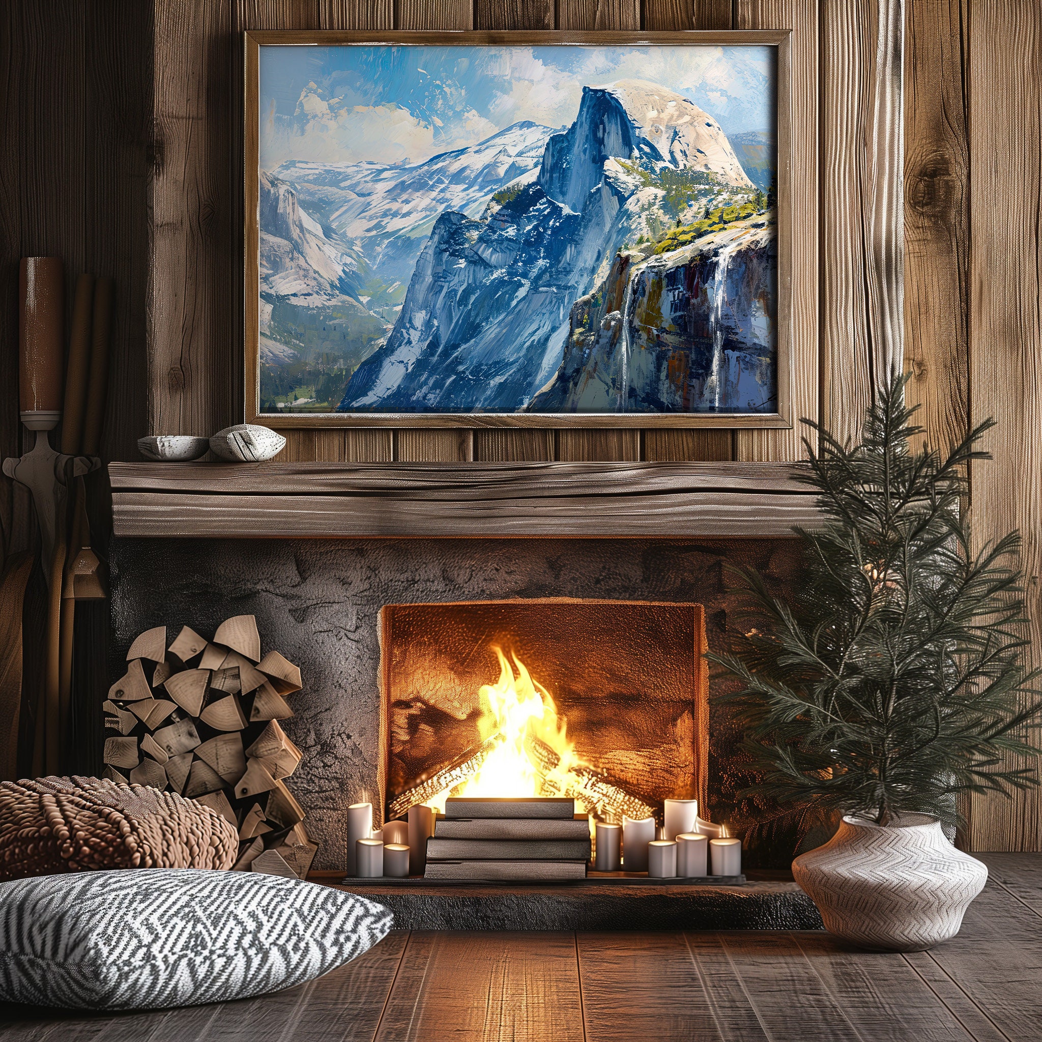 Yosemite | Half Dome | North Side | Oil Painting | Digital Print ...