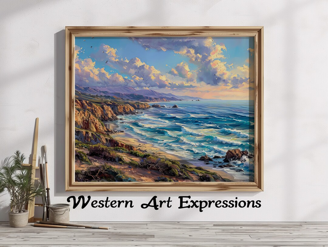 Pacific Coast Highway | Sunset on the PCH | Landscape Oil Painting ...