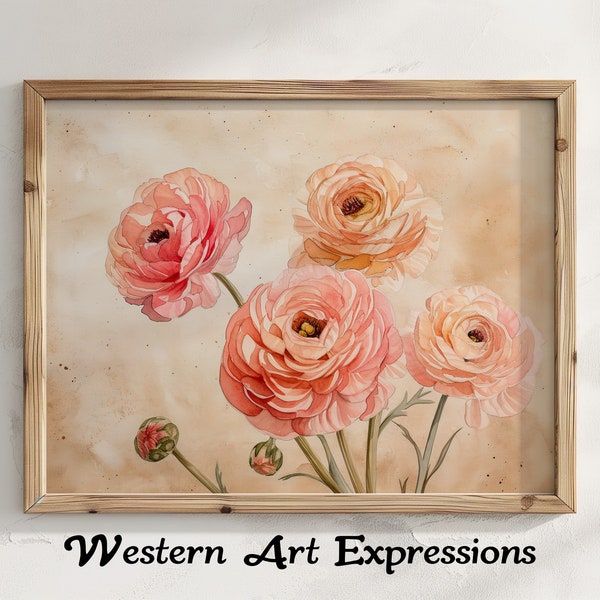 Ranunculus Art - Etsy