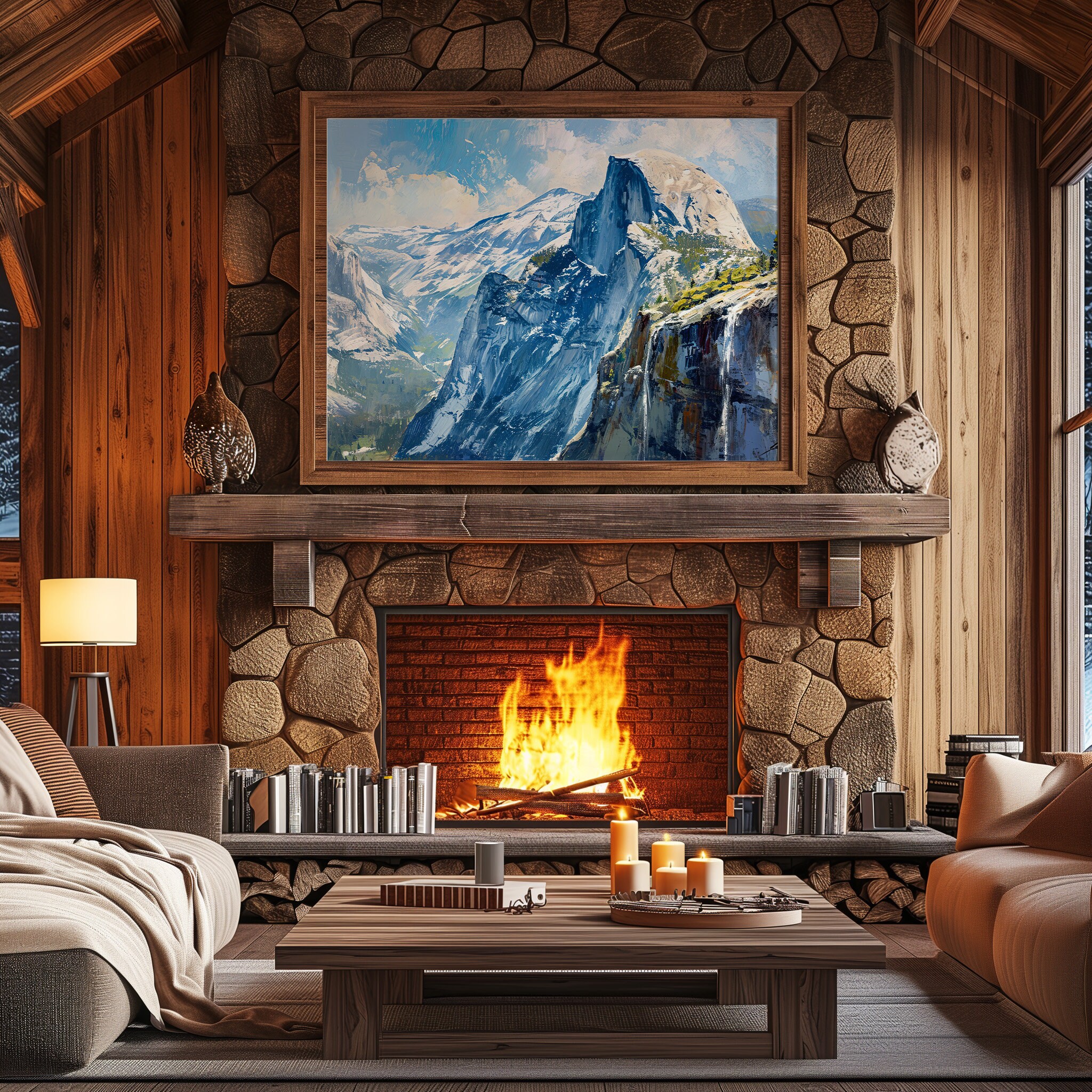 Yosemite | Half Dome | North Side | Oil Painting | Digital Print ...