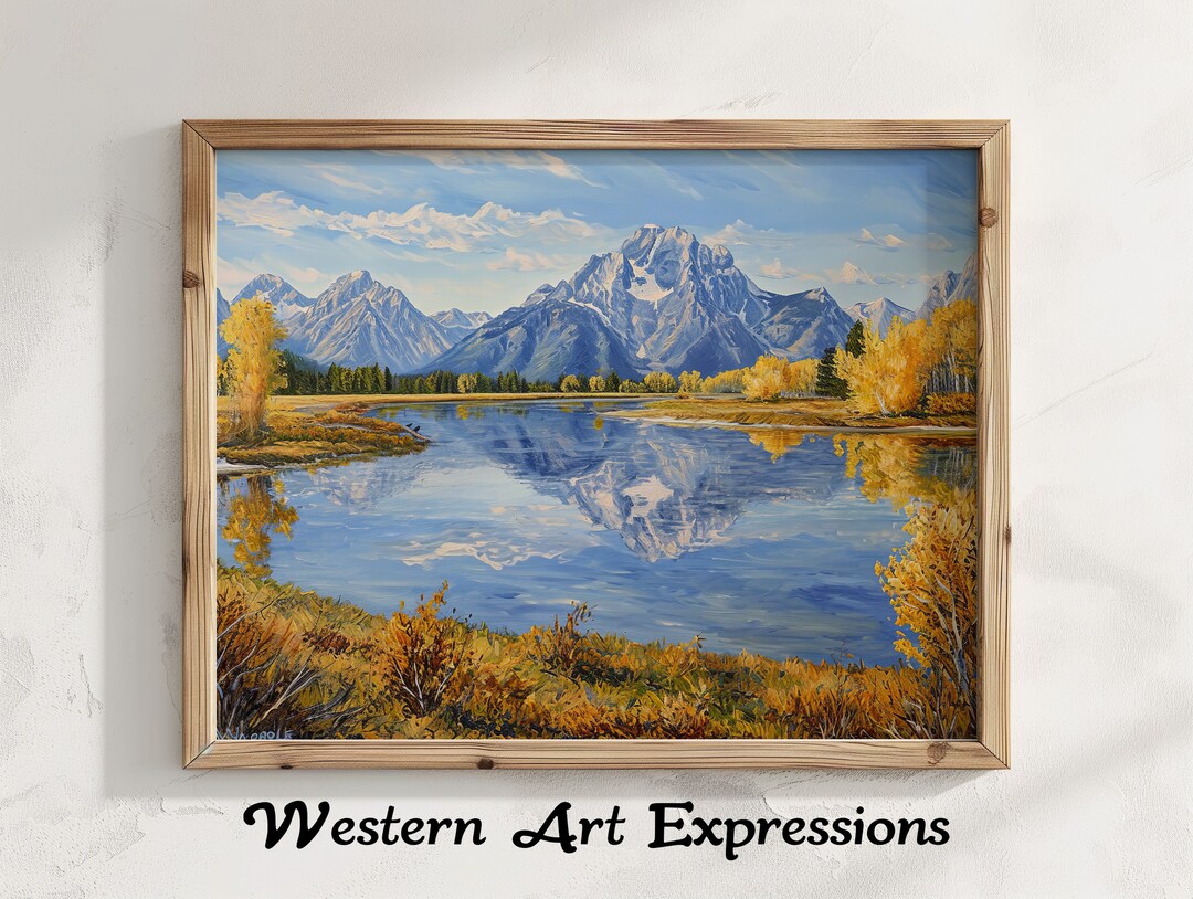 Oxbow Bend | Grand Teton National Park | Oil Painting | Digital Print ...