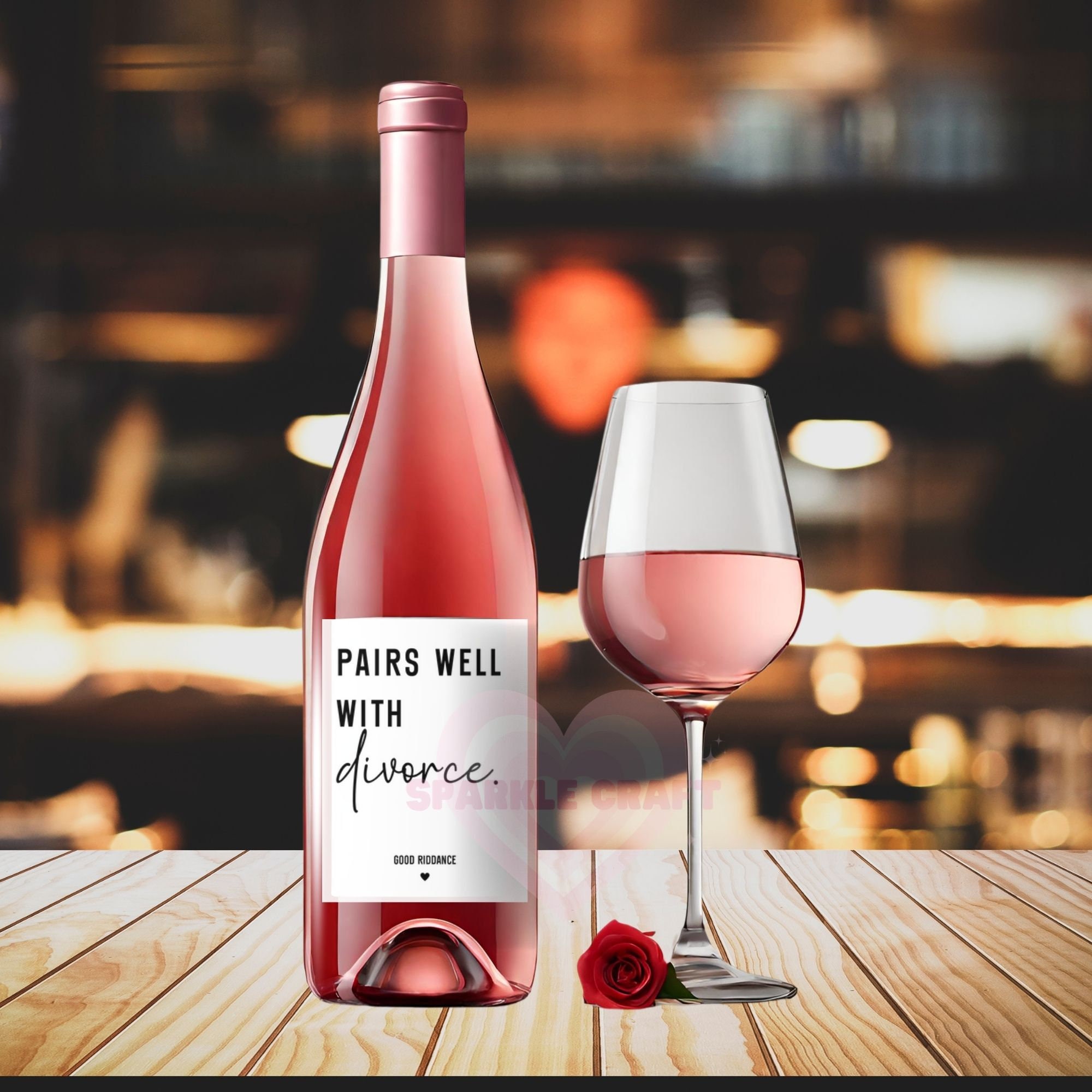 Pairs Well With Divorce| Divorce Gift | Divorce Wine Label |divorce ...