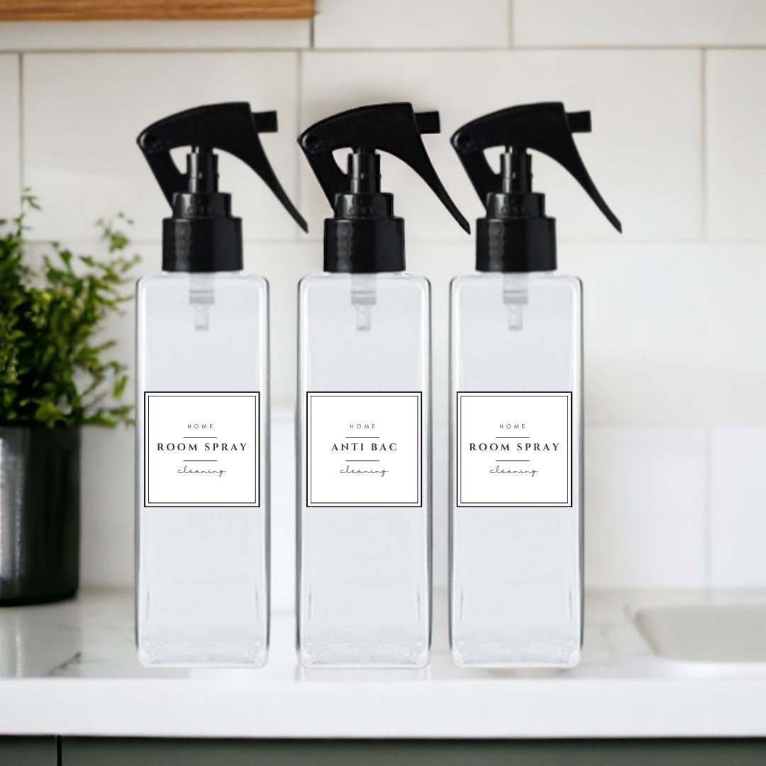 Cleaning Labels| Home Labels Bundle| Cleaning Bottle Labels ...