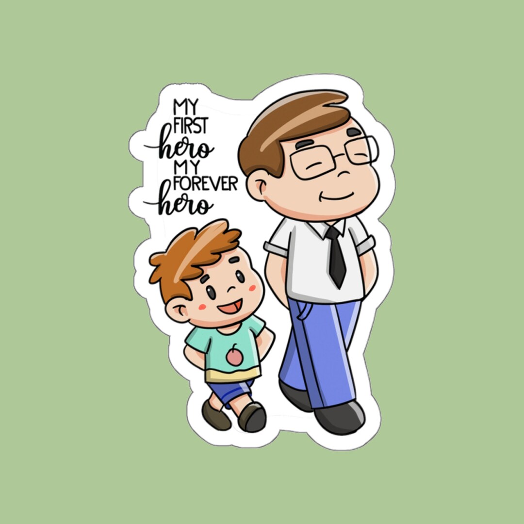 Fathers Day Gift Custom Fathers Day Sticker Fathers Day Vinyl Sticker ...