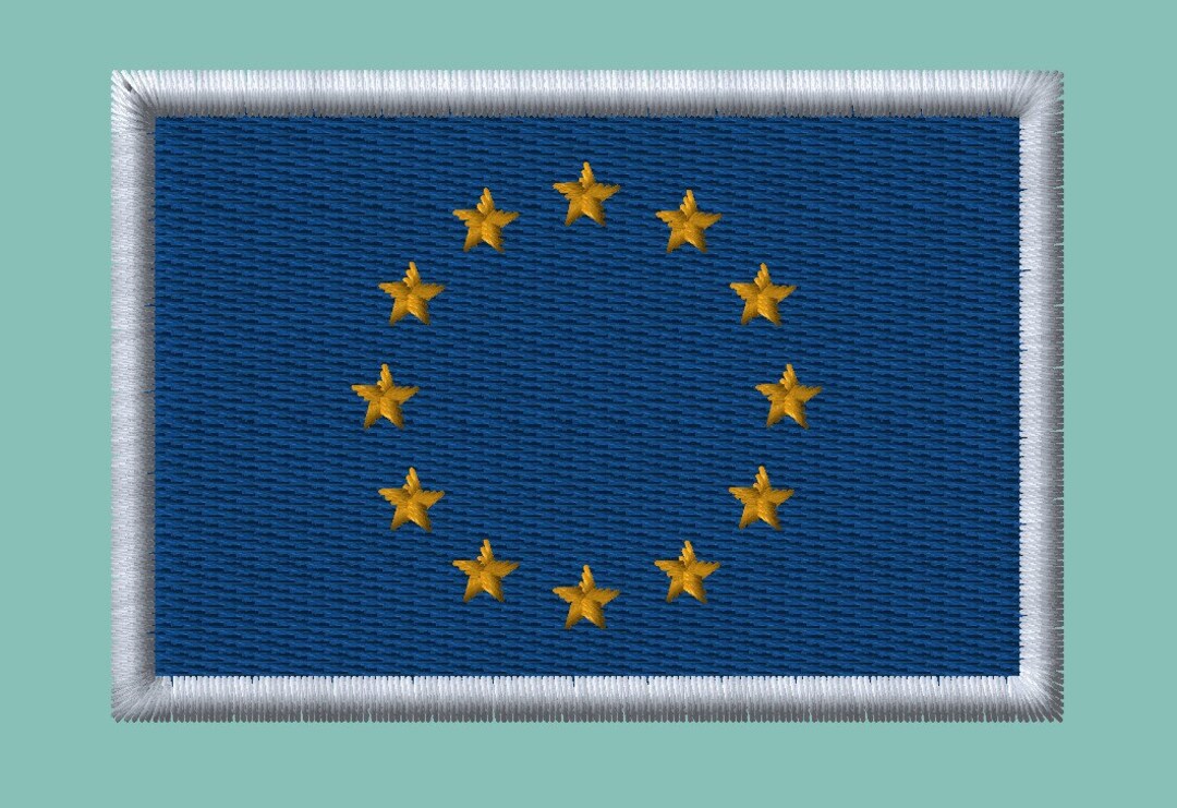 European Union EU Flag Patch Embroidery File - Etsy