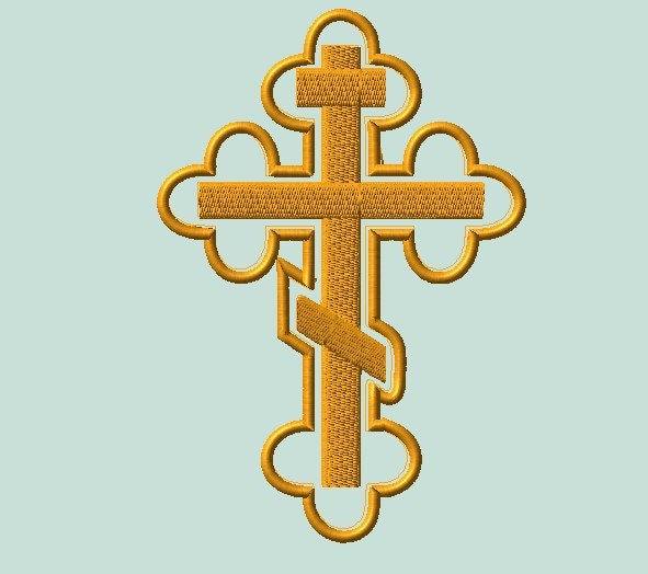 Orthodox God Jesus Church Cross Embroidery File - Etsy